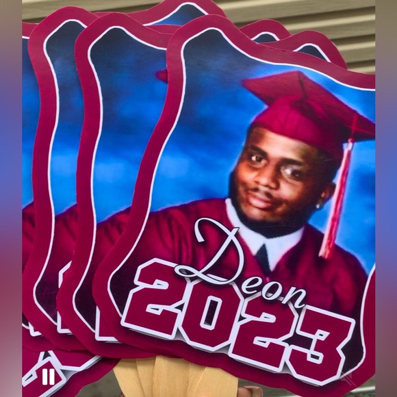 Other | 3 Custom Graduation Fan With Photo | Poshmark